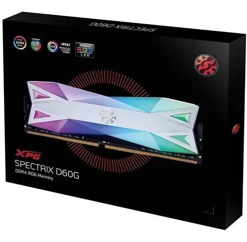 Memória DDR4 XPG Spectrix D60G, 16GB (2x8GB), 3200MHz , RGB, Blanca ...