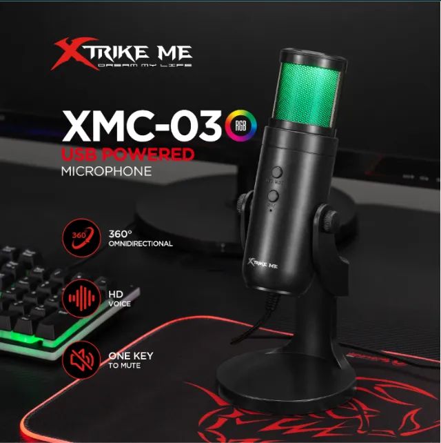 Microfone Gamer Xtrike XMC-03 - RGB, Som Cristalino e Plug & Play! - Microfones e Gravadores ...
