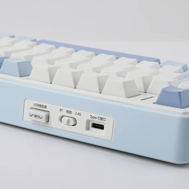 Teclado Mecânico Sem Fio Aula F75 EPOMAKER Blue RGB Tri-Mode - Novo e ...