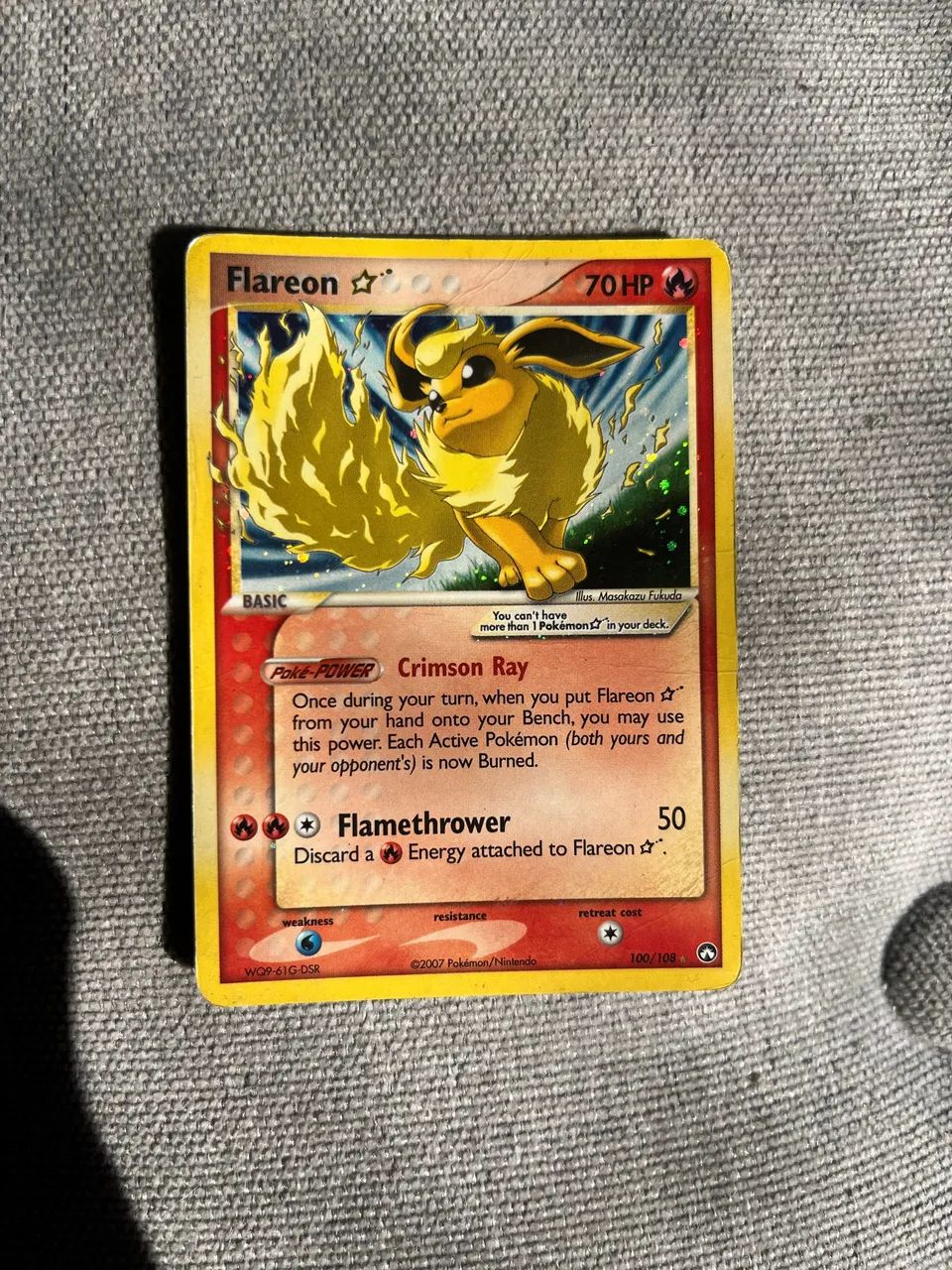 Título: Carta Pokémon Flareon Shiny Foil 100/108 - EX Power Keepers ...