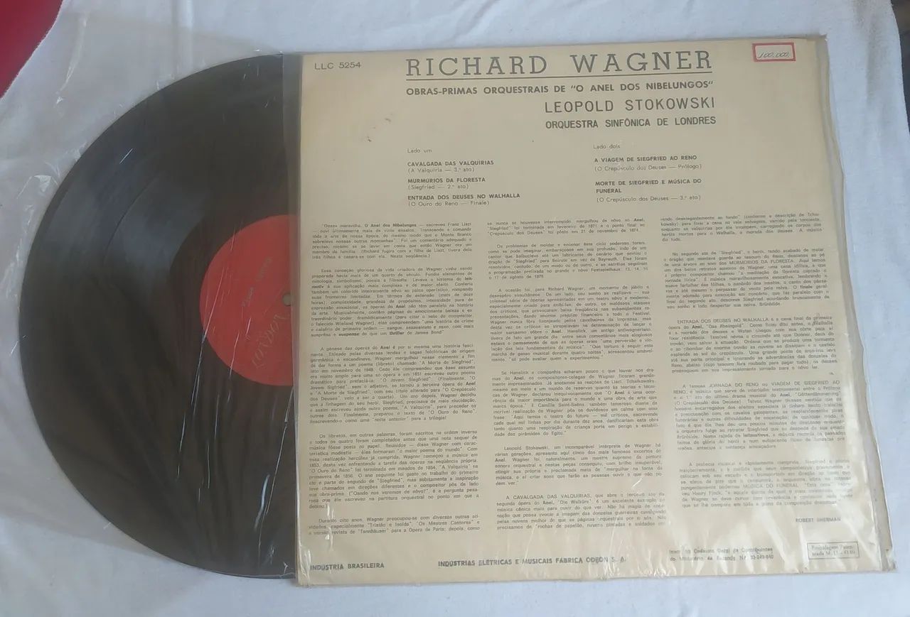 Disco Vinil RICHARD WAGNER - Obras Primas Orquestrais de "O Anel dos ...