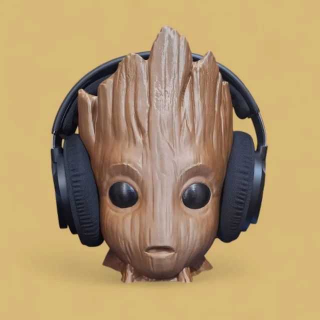 Suporte para Headset Gamer do Baby Groot Guardiões da Galaxia - Peças e ...