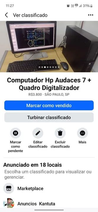 Computador HP Audaces 7 + Quadro Digitalizador - Computadores e ...