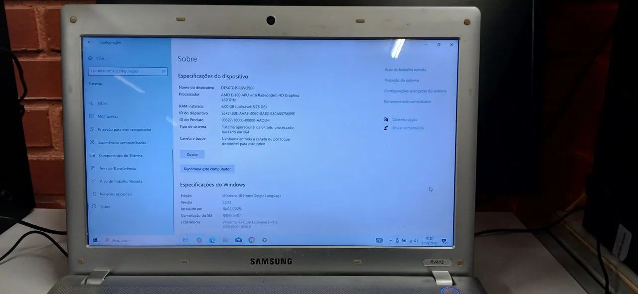 Notebook Samsung RV415 - AMD E-300 APU - Notebooks - Industrial ...