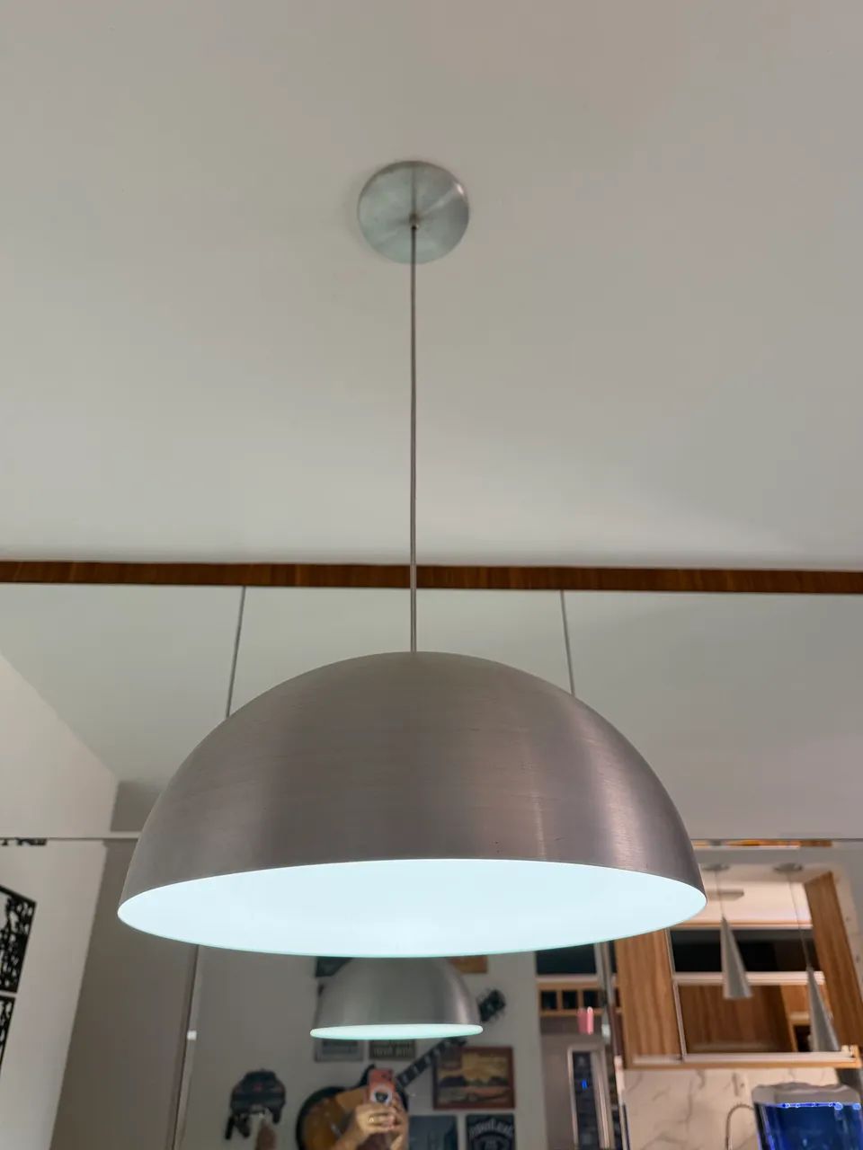 LUSTRE GRANDE 40 cm -LUXUOSO PARA SALA DE JANTAR COPA COZINHA ...