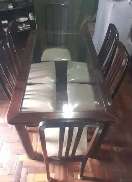 Mesa De Jantar Antiga Madeira Maciça Retangular - Mesas - Costa Azul ...