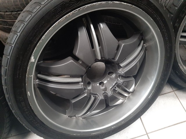 Roda aro 22 estrela Grafite com borda Status Hilux pneu 265 40 22 ...