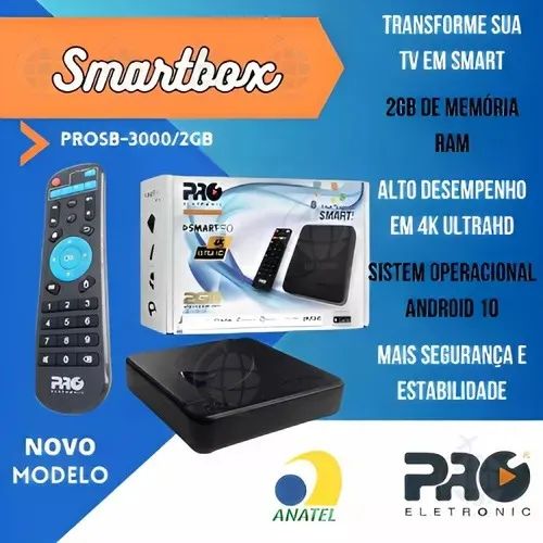 Tv box Smart PRO 4k UltraHD 3ª Geração Proeletronic: Transforme sua TV ...