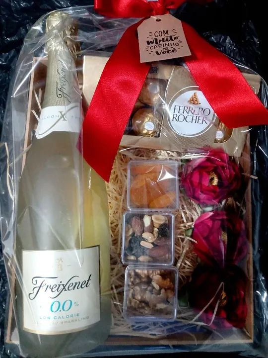 Kit Presente Gourmet chocolate e espumante Freixenet 750ml ...