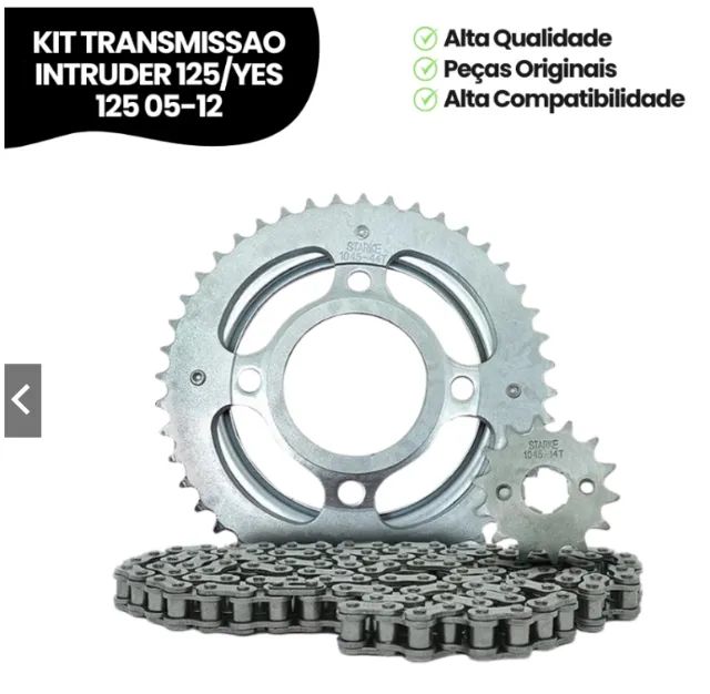 Relação Smart Yes kit transmissão corrente coroa e pinhão suzuki yes ...