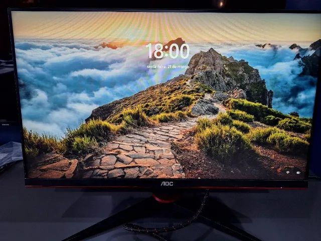 Monitor AOC 24G2 144hz 1ms 23.8 pol (1080p) na caixa original ...