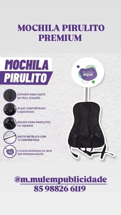 "mochila pirulito" no Brasil