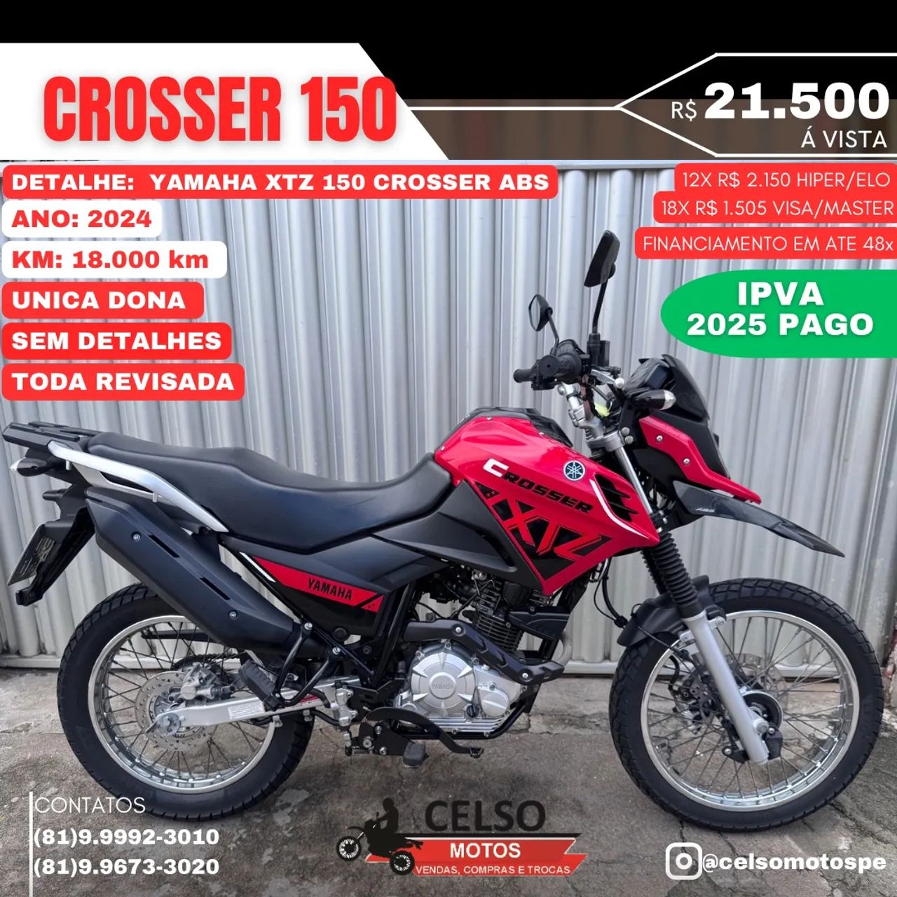 YAMAHA 150 CROSSER Z FLEX 2024 - 1339294620 | OLX