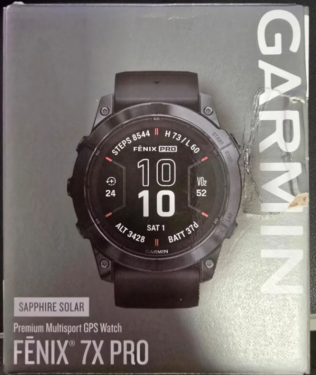 Relogio Garmin Fenix 7x Pro Safira Solar Cinza Carbono - Smartwatches ...