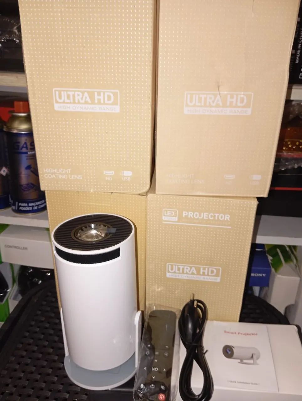 Projetor 4K HD 150 Polegadas Celular, Tv B0x, Xbox, PS, Pc, Wifi e ...