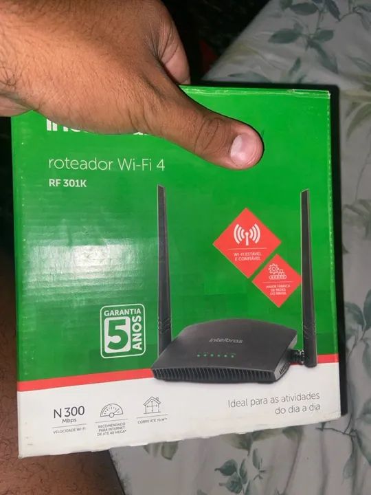 Roteador Wi-Fi 4 Intelbras RF 301K - Novo - Conectividade e Dispositivos de Rede - Vila Militar ...