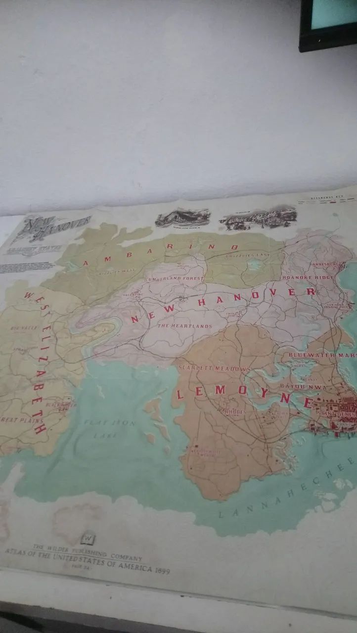 Mapa Red Dead Redemption 2 - Colecionável - Peças e Acessórios de Vídeo ...