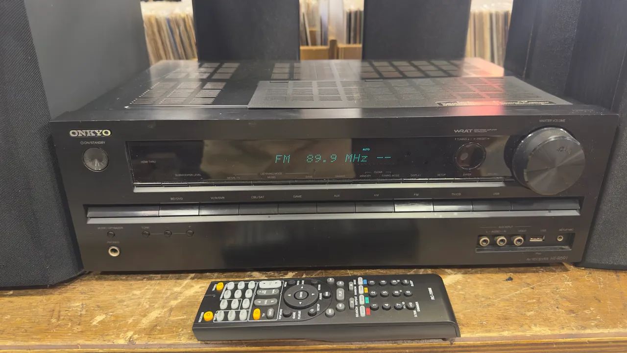 Home Theater Onkyo Receiver modelo HT-R591 mais 8 caixas de som ...