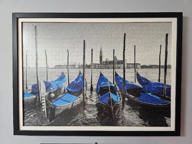 Quadro Puzzle Grow Gôndolas de Veneza 1000 Peças Com Moldura Premium e ...