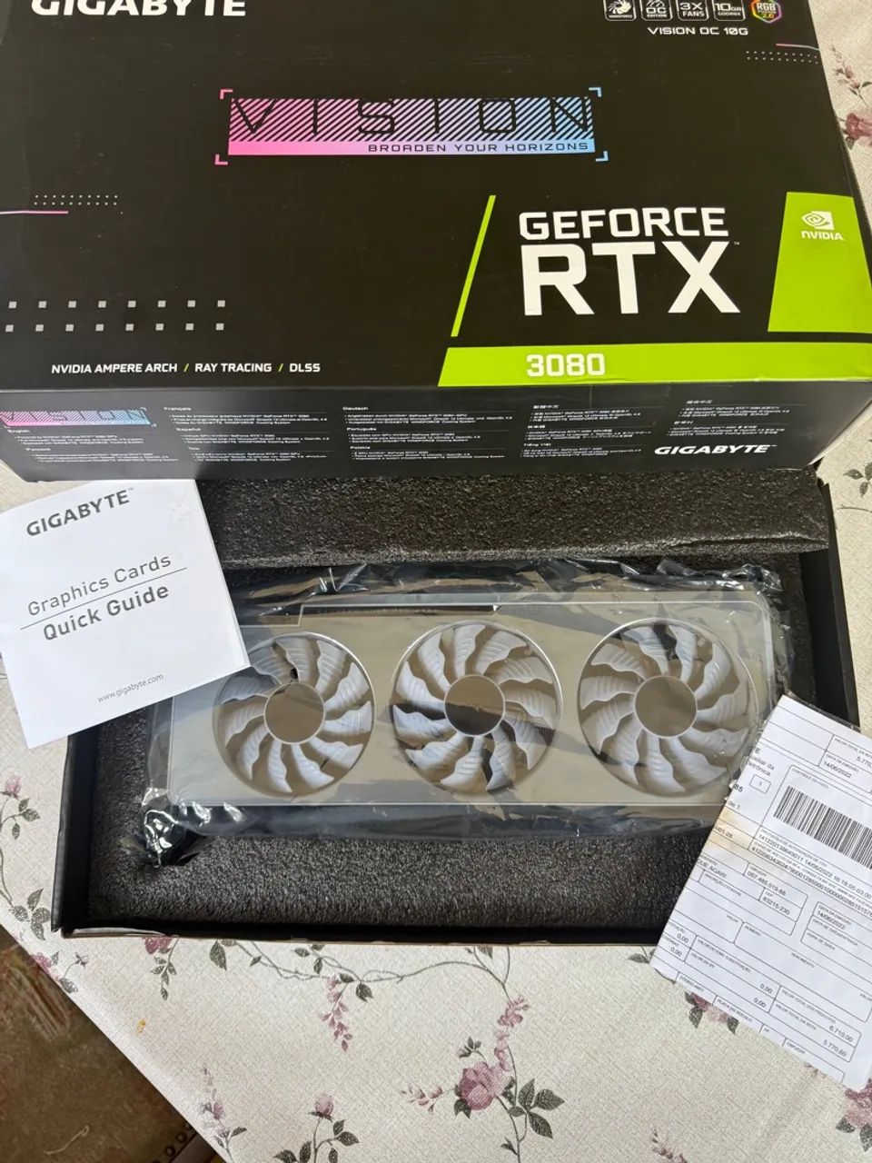RTX 3080 Gigabyte Vision OC Edition 10Gb GDDR6x Nota Fiscal - Placas de ...