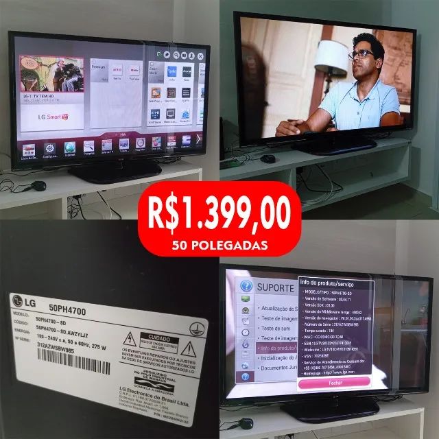"tela tv lg 50 polegadas" no Brasil