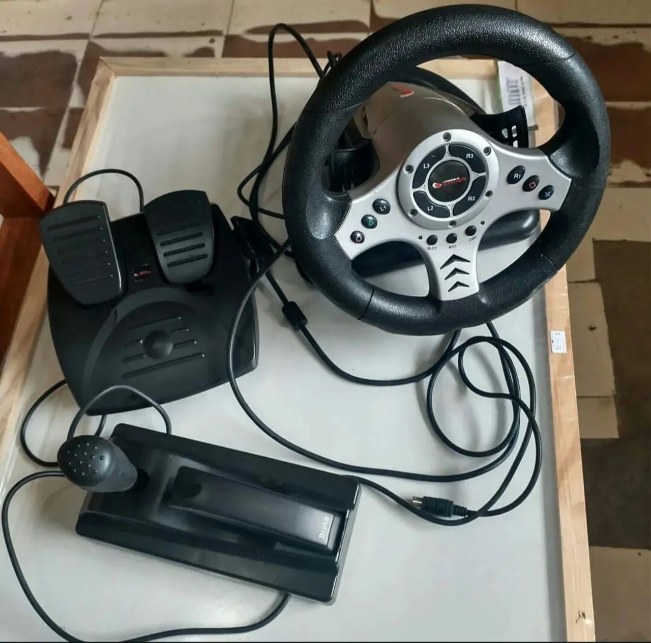 Controle Volante + Acelerador + Freios Vibration Gamer Completo,usado ...