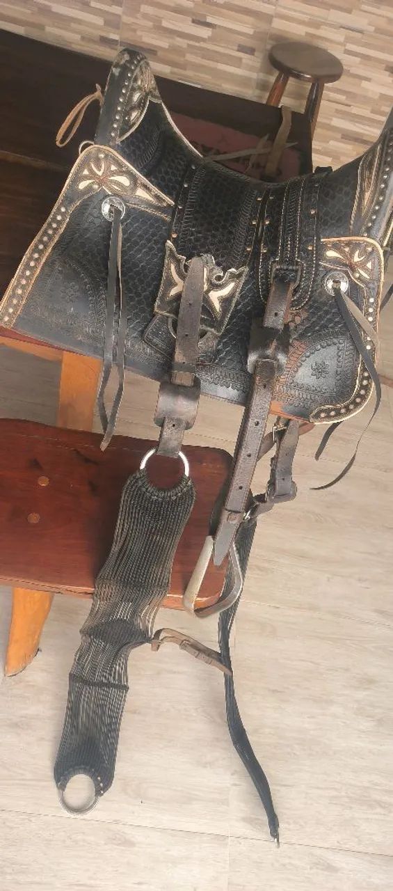 Sela de Couro Completa + Barrigueira e Rédea (Brinde) - Animais para ...
