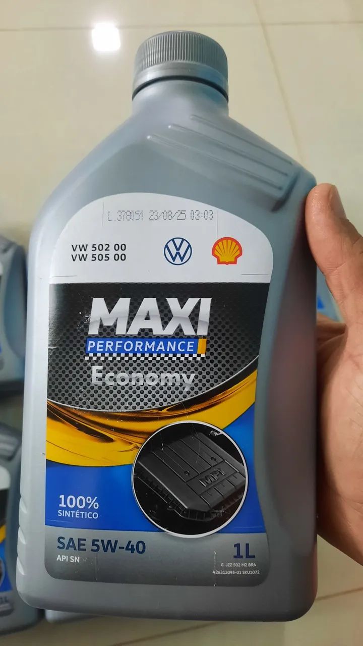 Óleo 100% Sintético Vw Maxi Performance SAE 5W-40 original * Cada litro ...