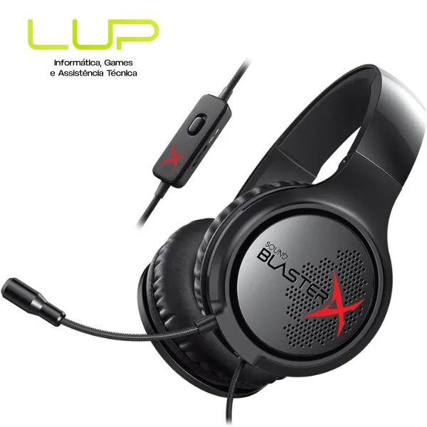 (LOJA FÍSICA) Headset Gamer Creative Sound Blaster X H3, P2, Preto ...