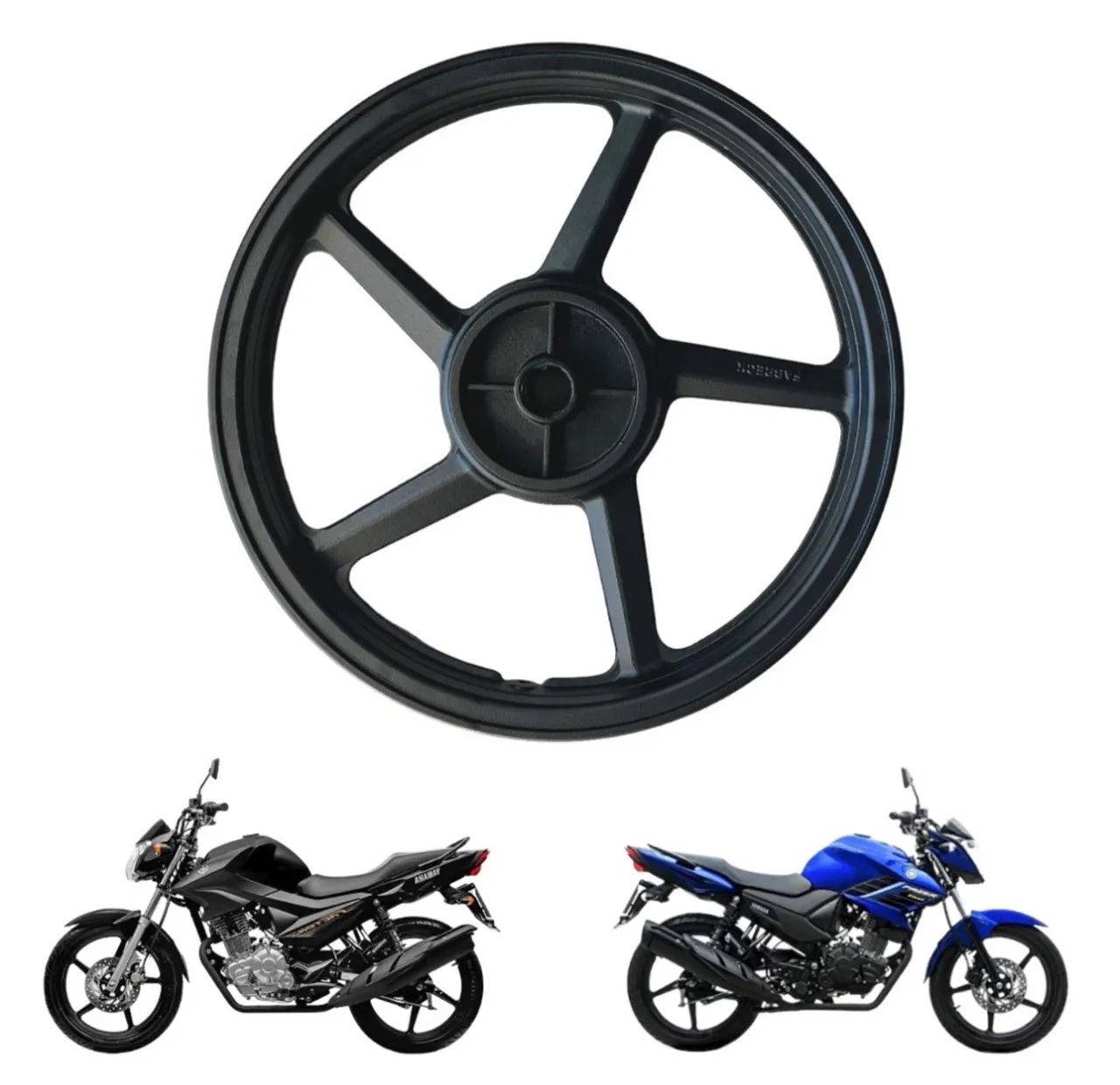 Roda traseira Fazer 150 / Factor 150 / Ybr 125 / Factor 125 - Motos ...