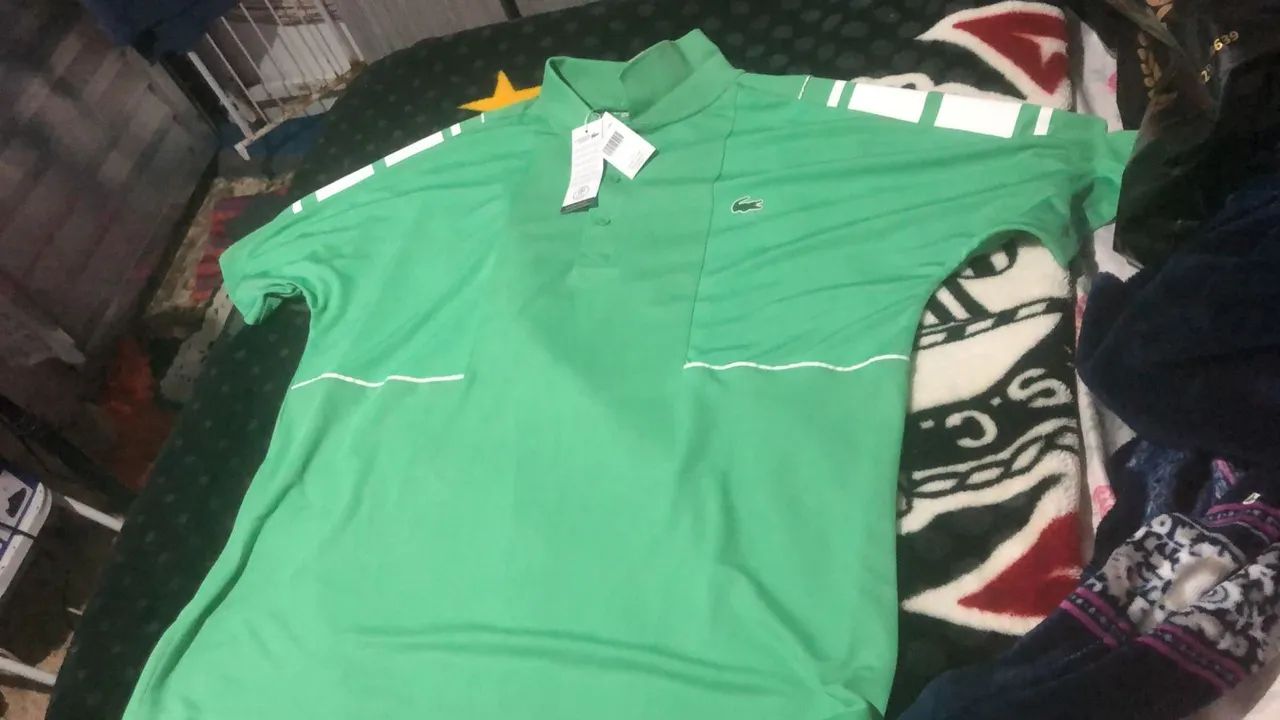 Camisa Polo Lacoste Verde com Detalhes Brancos - Roupas - Parque Edu ...