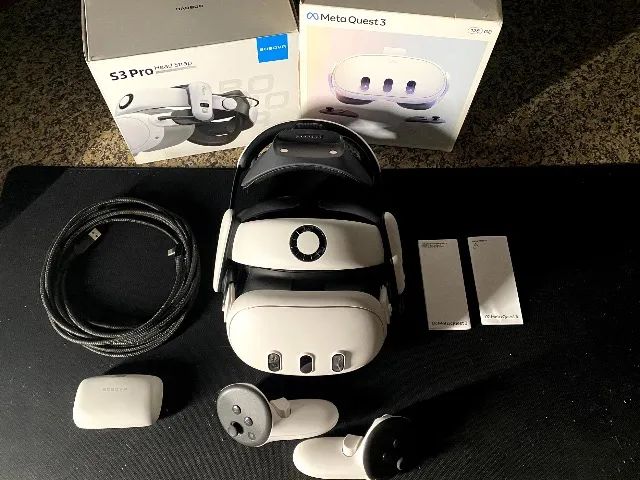 Meta Quest 3 + BOBOVR S3PRO + Cabo Link - Completo, Conservado e Pronto ...