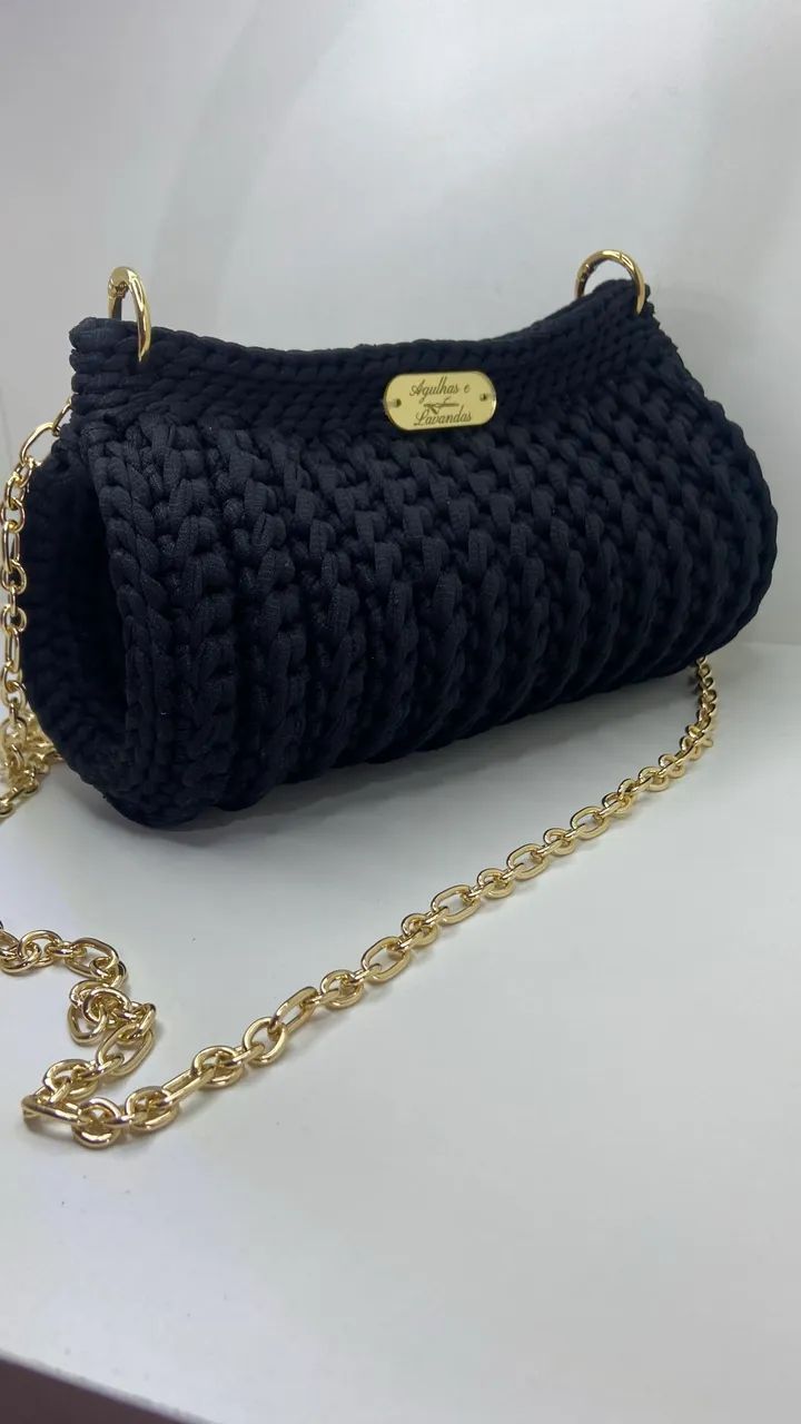 Bolsa de crochê - modelo Amanda - Agulhas e Lavandas - Bolsas, malas e ...