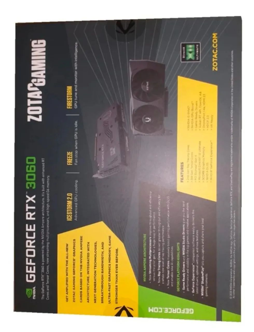 Zotac RTX 3060 Nvidia GPU Placa de vídeo - Placas de Vídeo - Joaquim ...