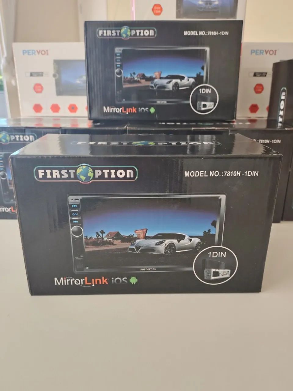 Central Multimídia First Option 7810H 1 Din Universal Touch Rádio FM ...