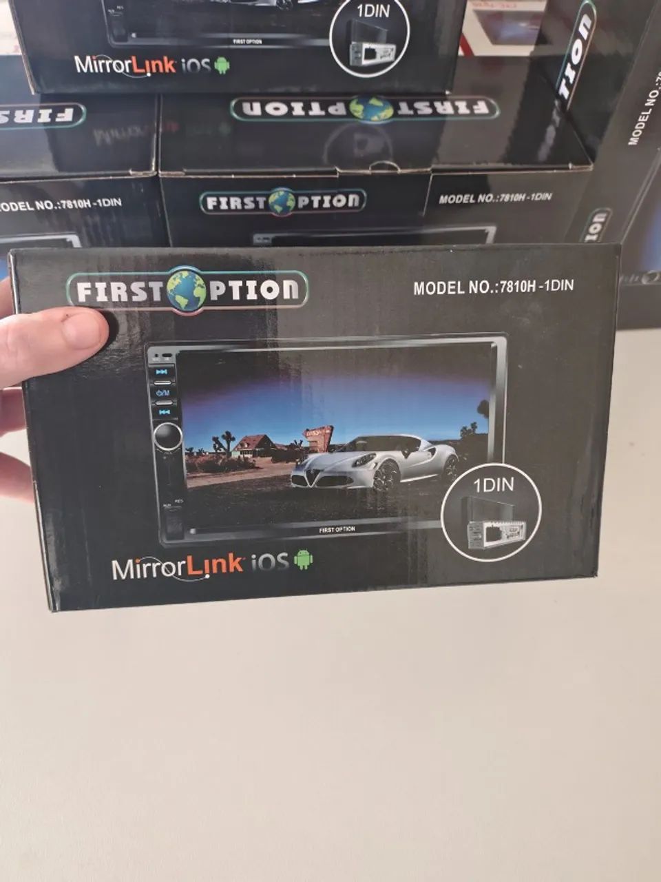 Central Multimídia First Option 7810H 1 Din Universal Touch Rádio FM ...