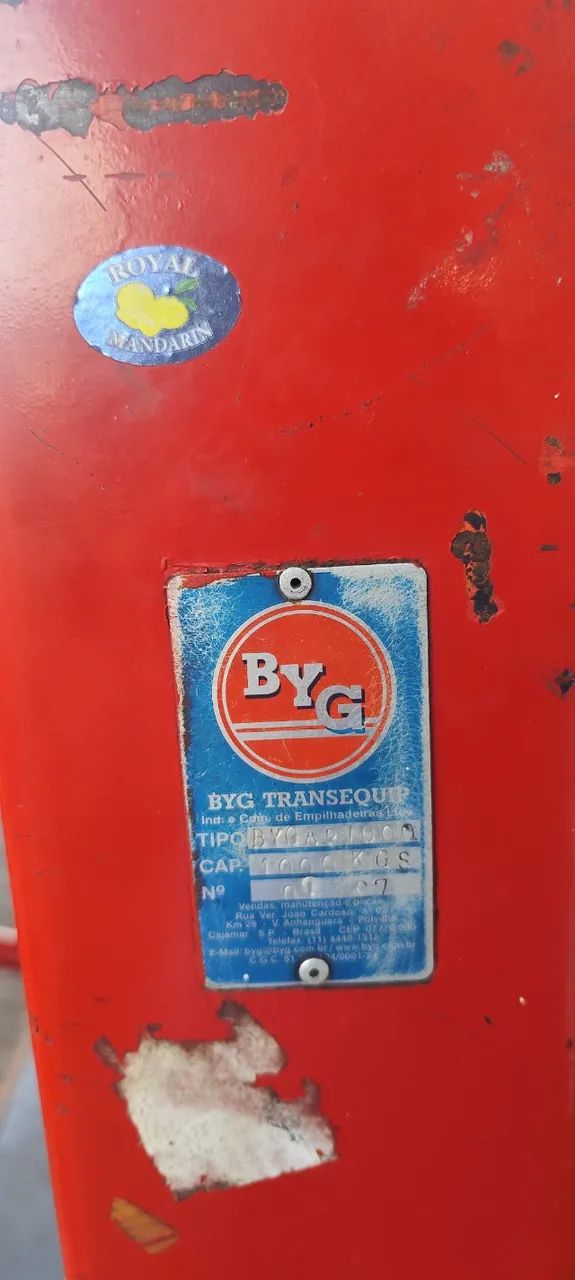 EMPILHADEIRA SEMI ELÉTRICA BYG - CAPACIDADE 1.000 KG - Peças para ...