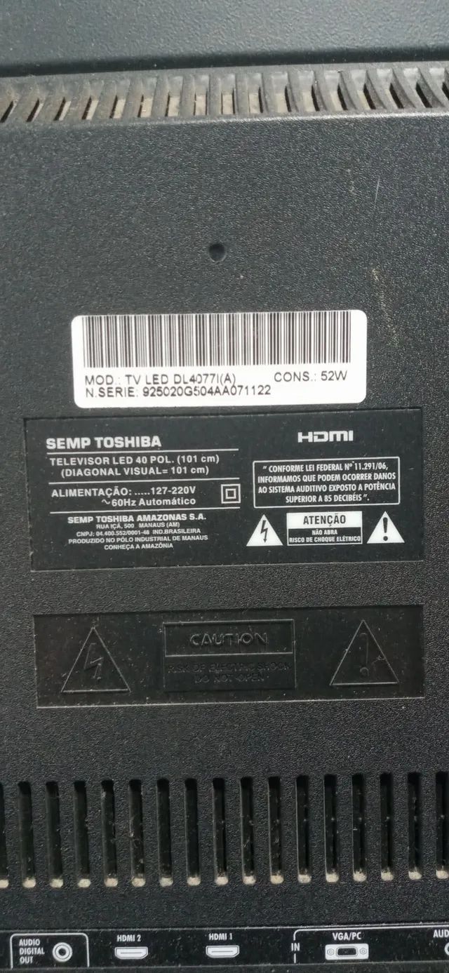 "tela tv semp toshiba" no Brasil