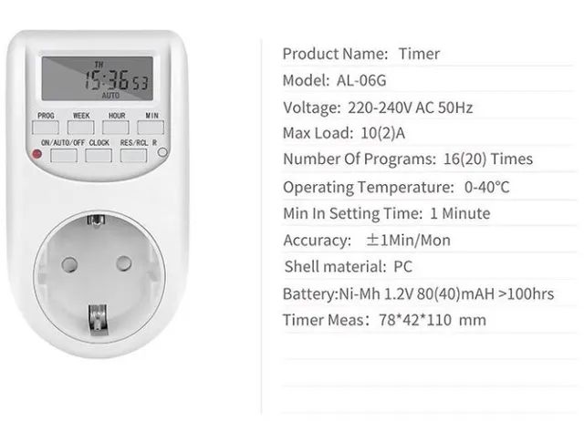 Timer interruptor digital cozinha temporizador tomada semana hora ...