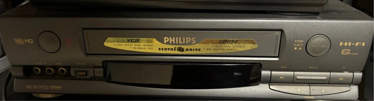 Videocassete Philips VR654 Hi-Fi - Centro Drive - Projetores e Telas de ...