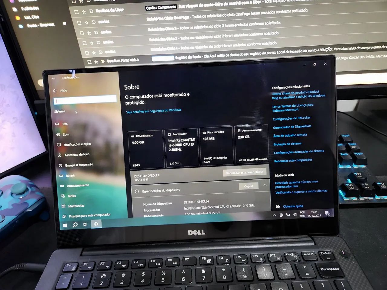 Notebook Dell Xps 13 - Com Touchscreen funcionando perfeitamente ...