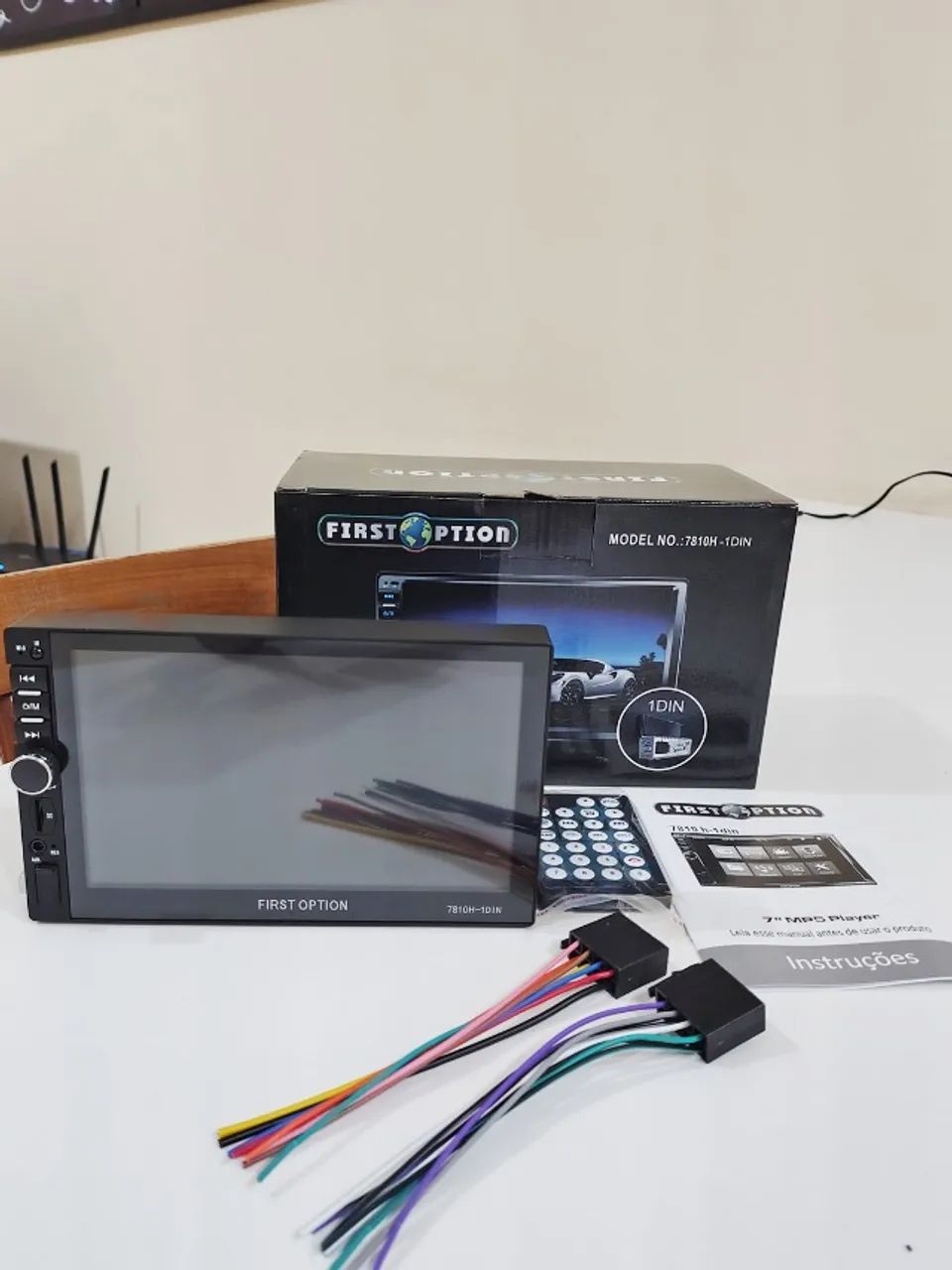 Central Multimídia First Option 7810H 1 Din Universal Touch Rádio FM ...