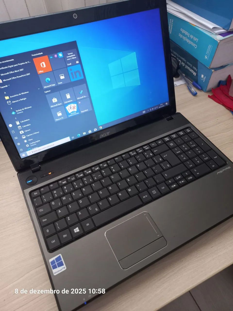 Notebook Acer aspire dual core 8gb ssd 128gb tela 15,6 polegadas ...