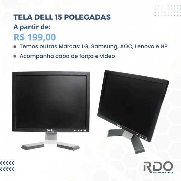 "monitor dell 15 polegadas" - Monitores no Brasil