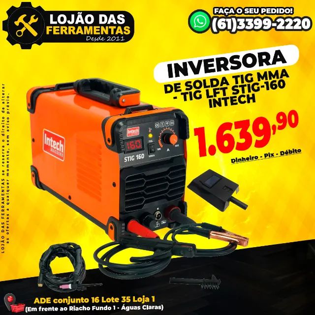Máquina Inversora de Solda TIg MMa - Tig Lft Stig-160 Intech - Outros ...