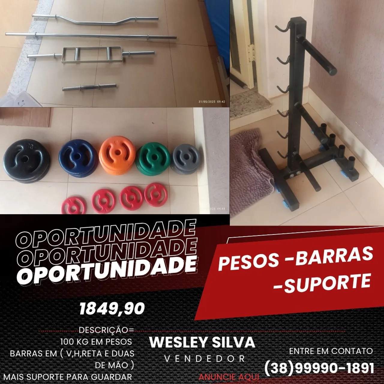 "kit de pesos de academia" - Academia e Exercícios no Brasil