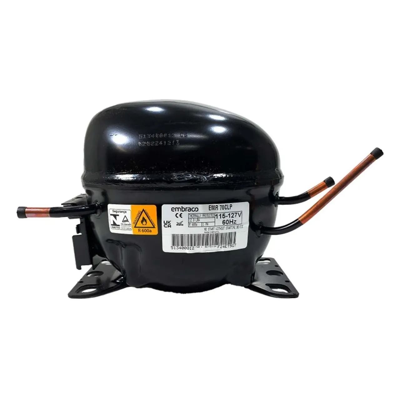 Compressor Embraco EMR70CLP 1/5HP R600a 110/220V Original Geladeira ...