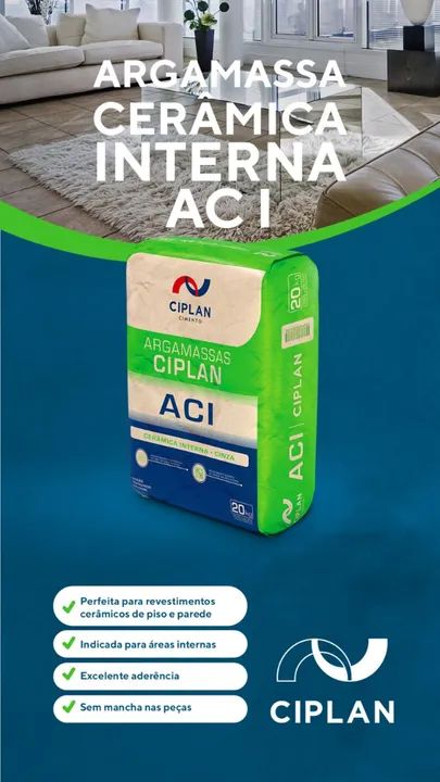 ARGAMASSA AC1 Ciplan por apenas R$ 8,99!