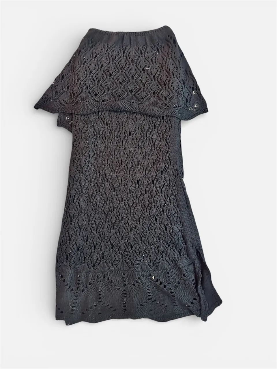 Vestido tomara que caia em tricô rendado Maria Filó - Tam P - Roupas ...