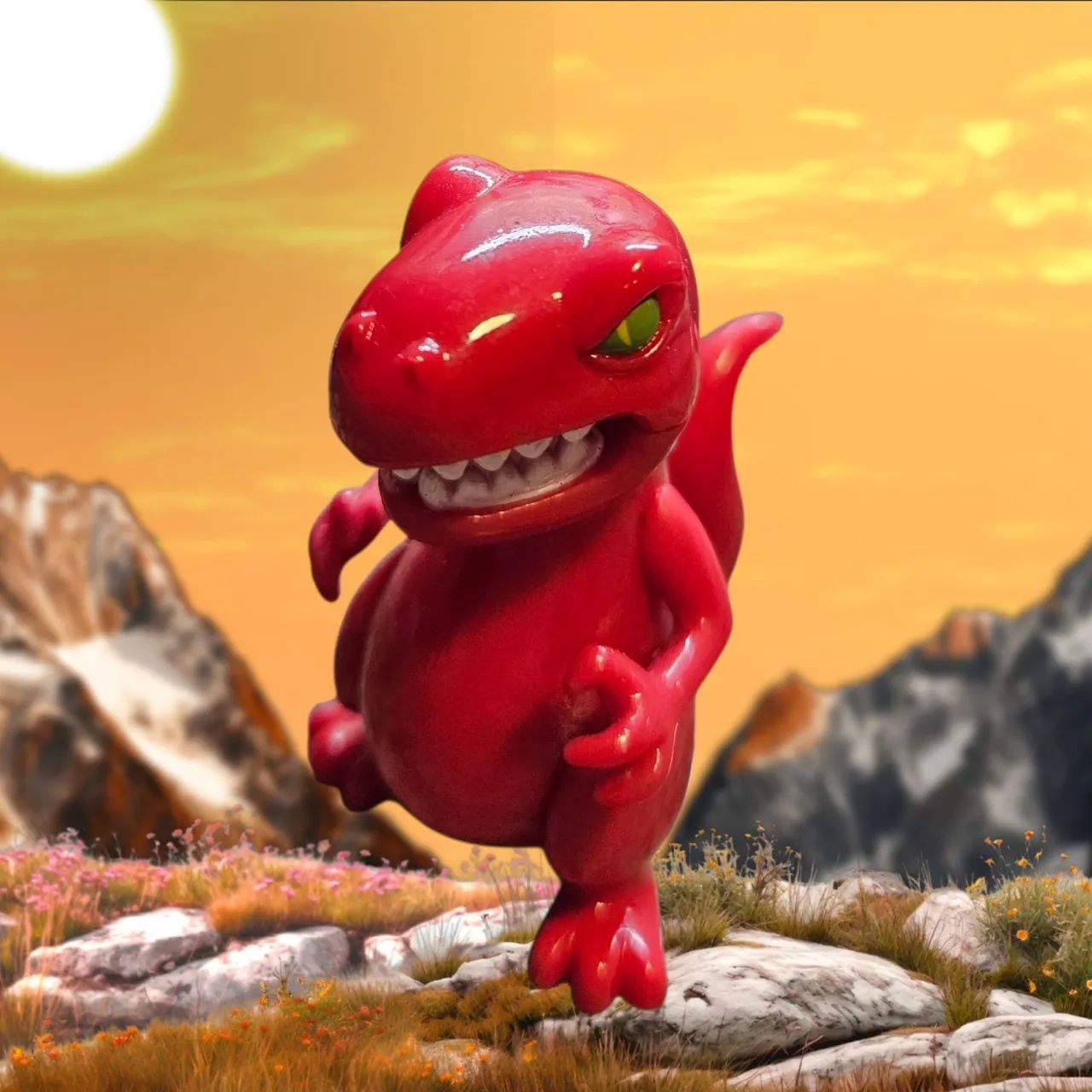 DINOSSAURO VERMELHO T-REX GRARRL NEOPETS - Hobbies e coleções - Barra ...